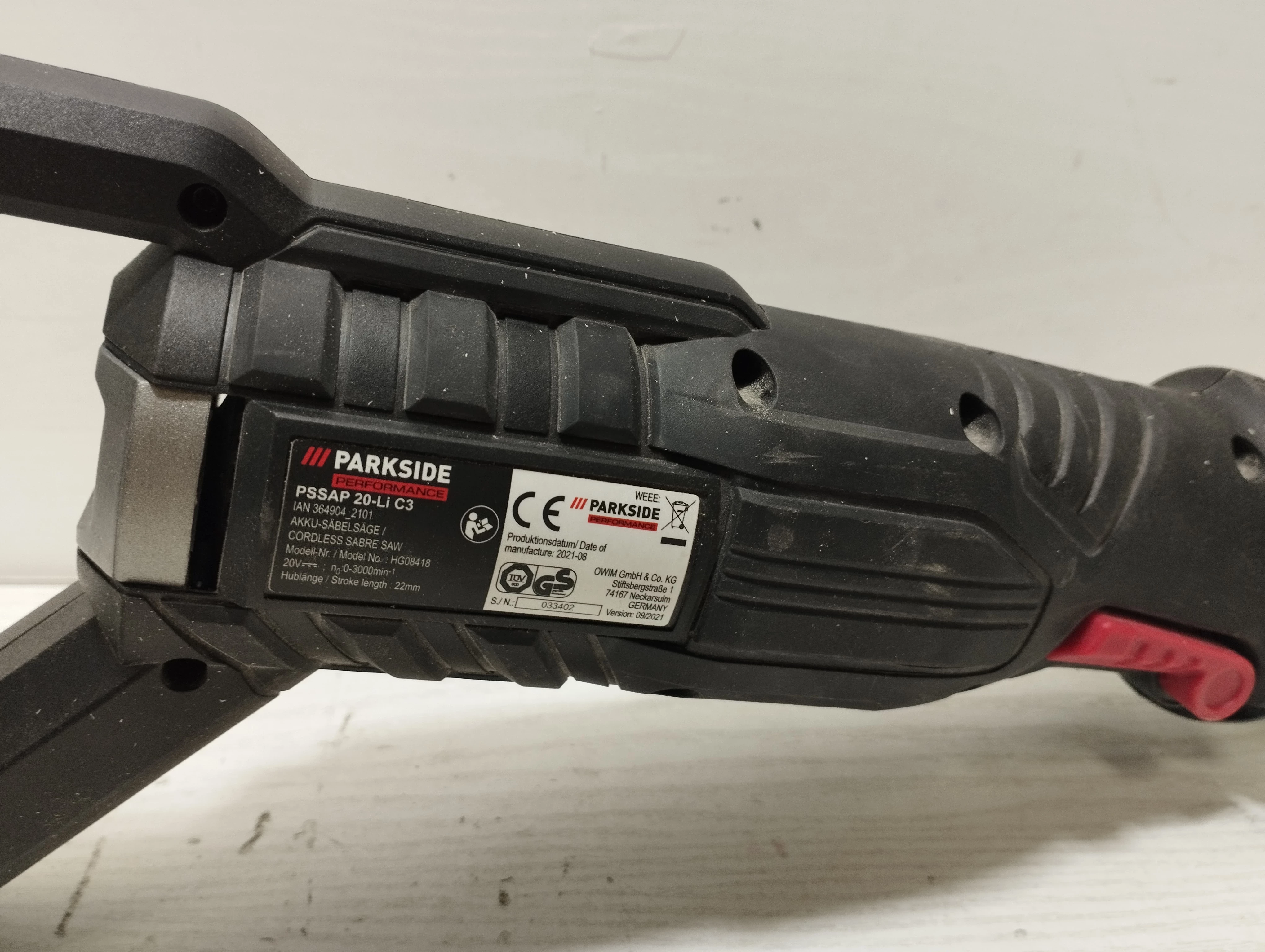 PIŁA SZABLASTA PARKSIDE PSSAP 20-LI C3 KOMPLET | Piły szablaste ...