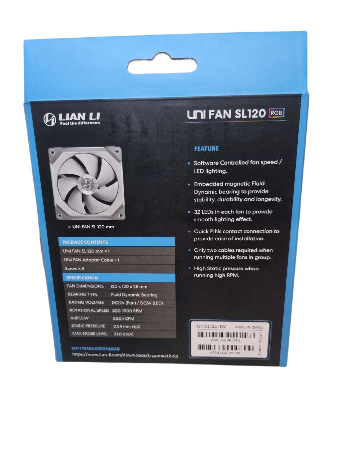 WENTYLATOR LIAN LI UNI FAN SL120 RGB PWM 120MM | Wentylatory | Loombard.pl