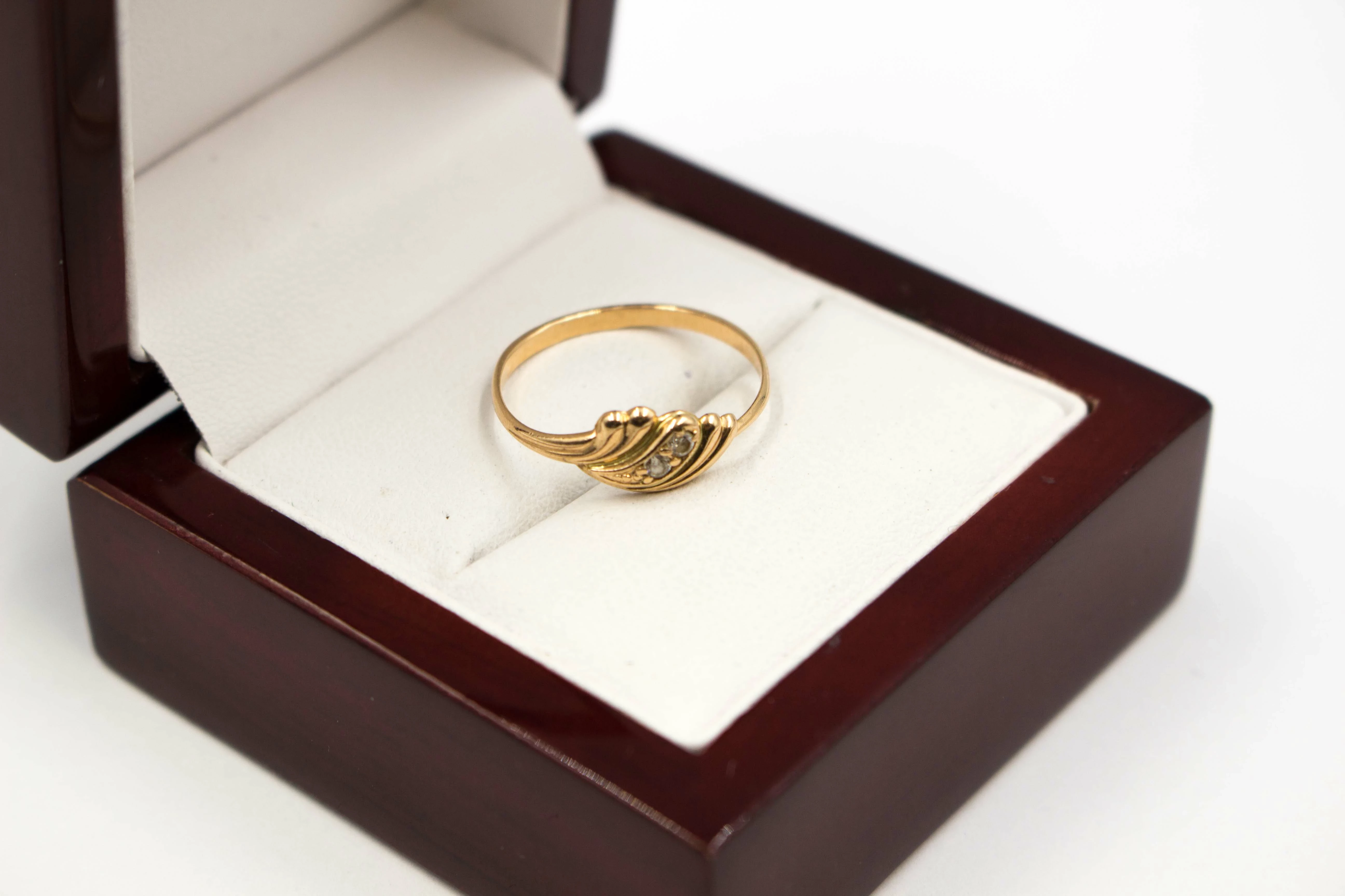 PROMOCJA! ZŁOTY PIERŚCIONEK Z CYRKONIAMI P585 W1,7G R16 | Pierścionki, obrączki | Loombard.pl