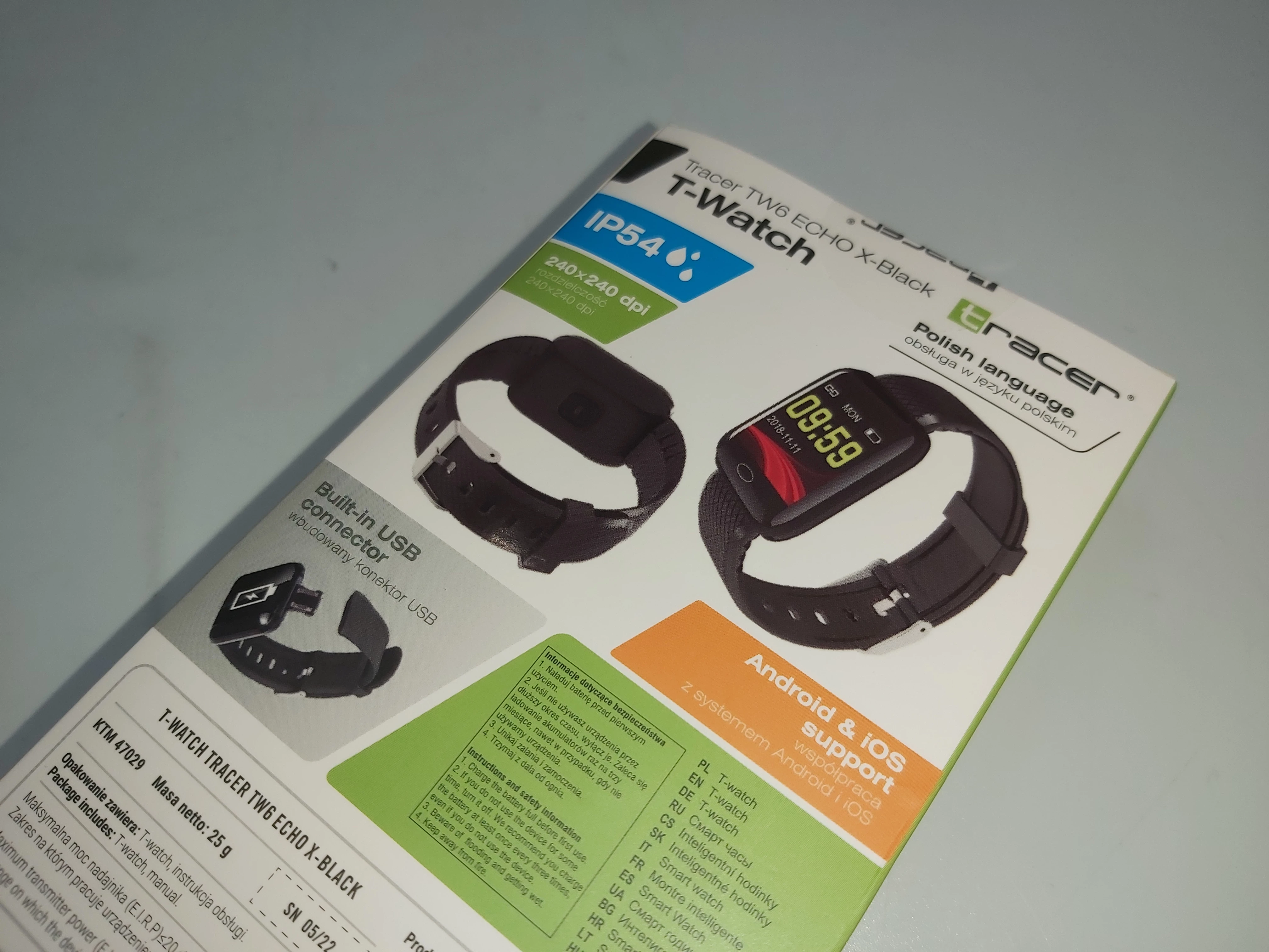 ZEGAREK T-WATCH TRACER TW6 ECHO X-BLACK | Smartwatche | Loombard.pl