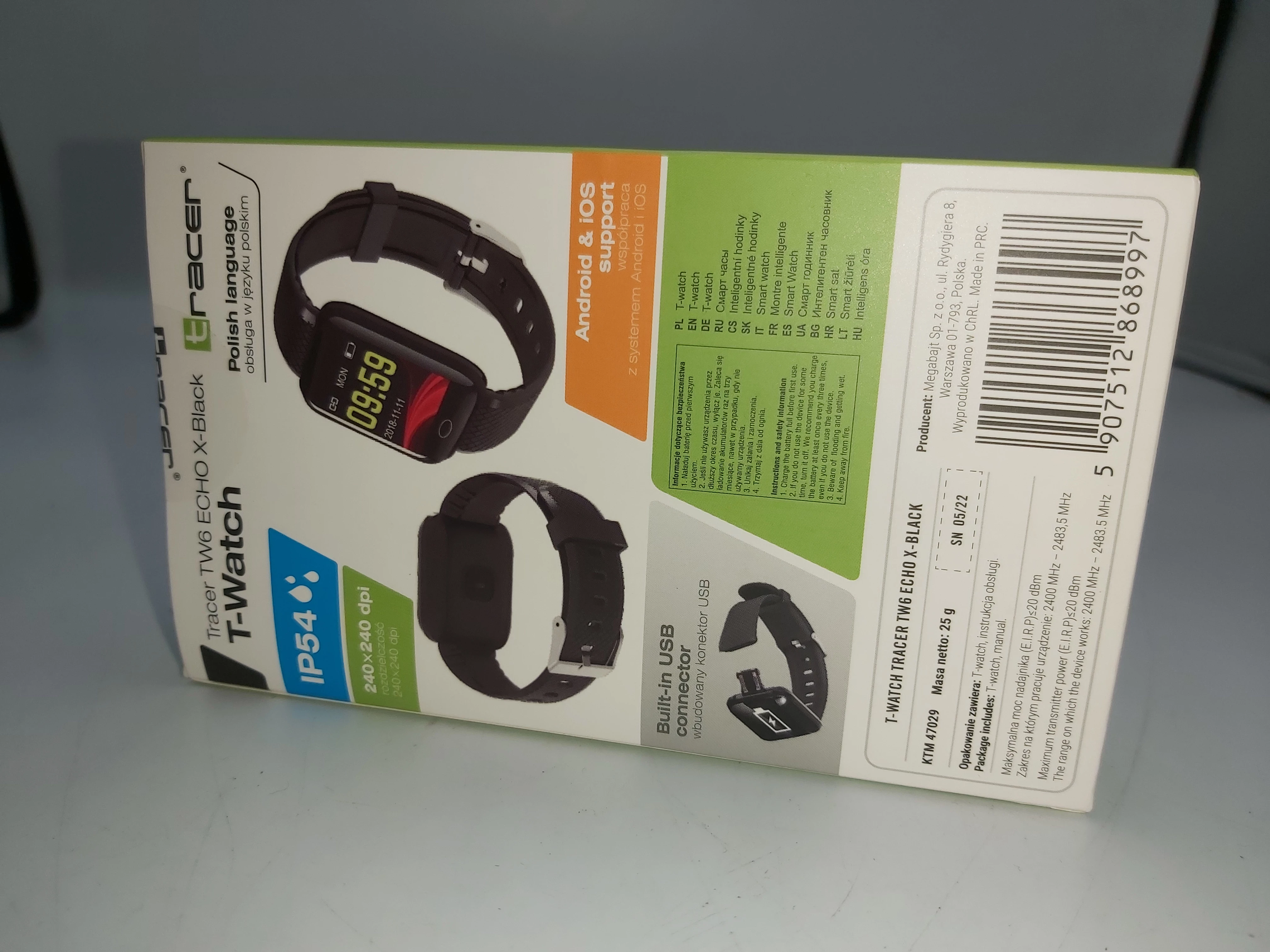 ZEGAREK T-WATCH TRACER TW6 ECHO X-BLACK | Smartwatche | Loombard.pl