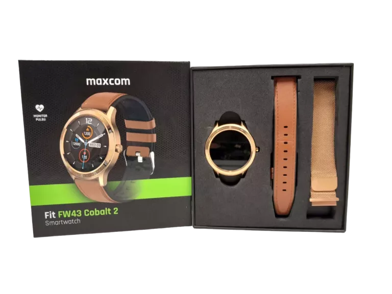SMARTWATCH MAXCOM FW43 COBALT ZŁOTY KOMPLET IGŁA | Smartwatche ...