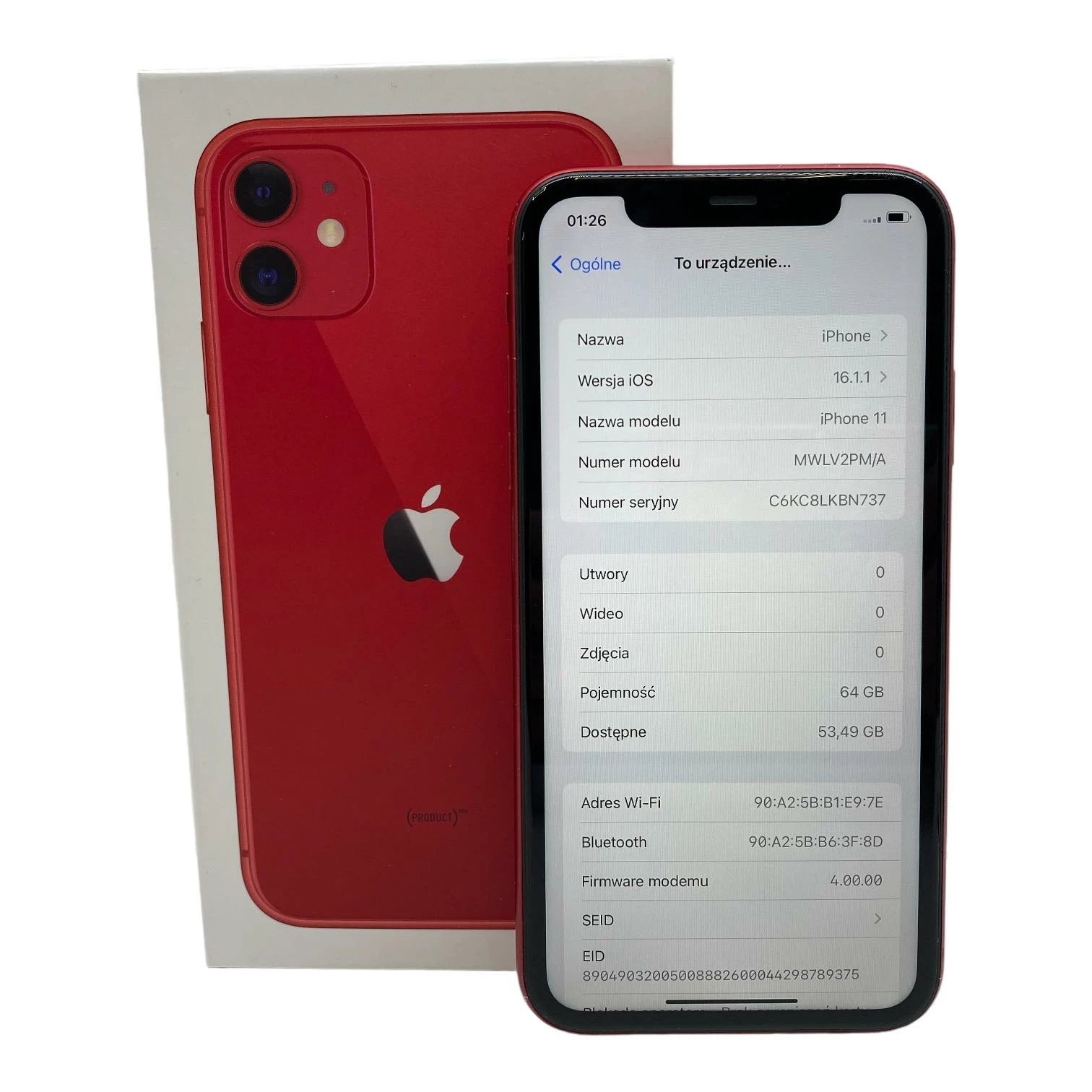 IPHONE 11 4/64 GB PRODUCT RED OPIS | Smartfony i telefony komórkowe | Loombard.pl