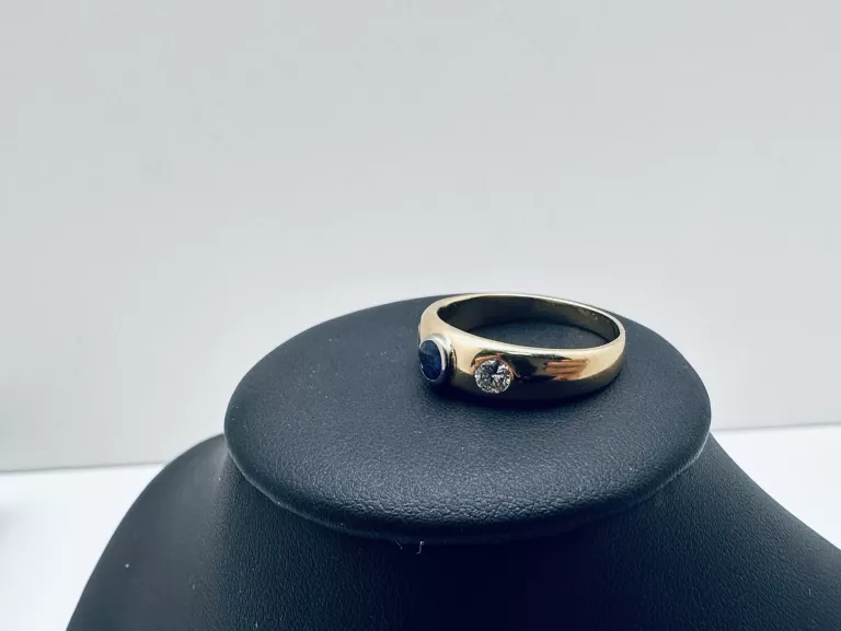PIERSCIONEK 585 6,61G SZAFIR BRYLANT OKAZJA | Pierścionki, obrączki | Loombard.pl