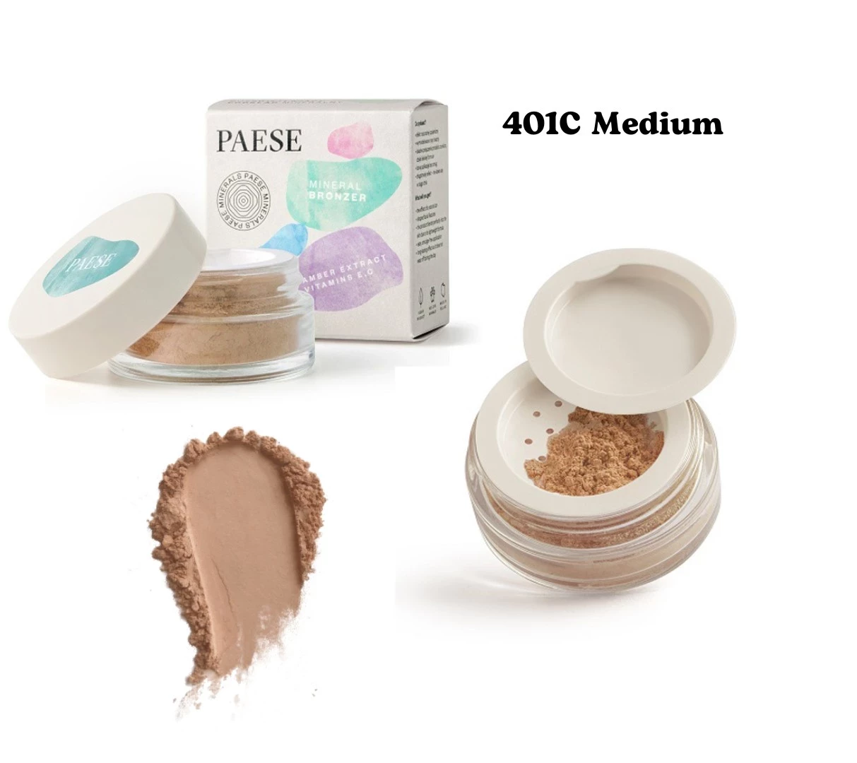 PAESE BRONZER MINERALNY MEDIUM 401 C | Bronzery | Loombard.pl