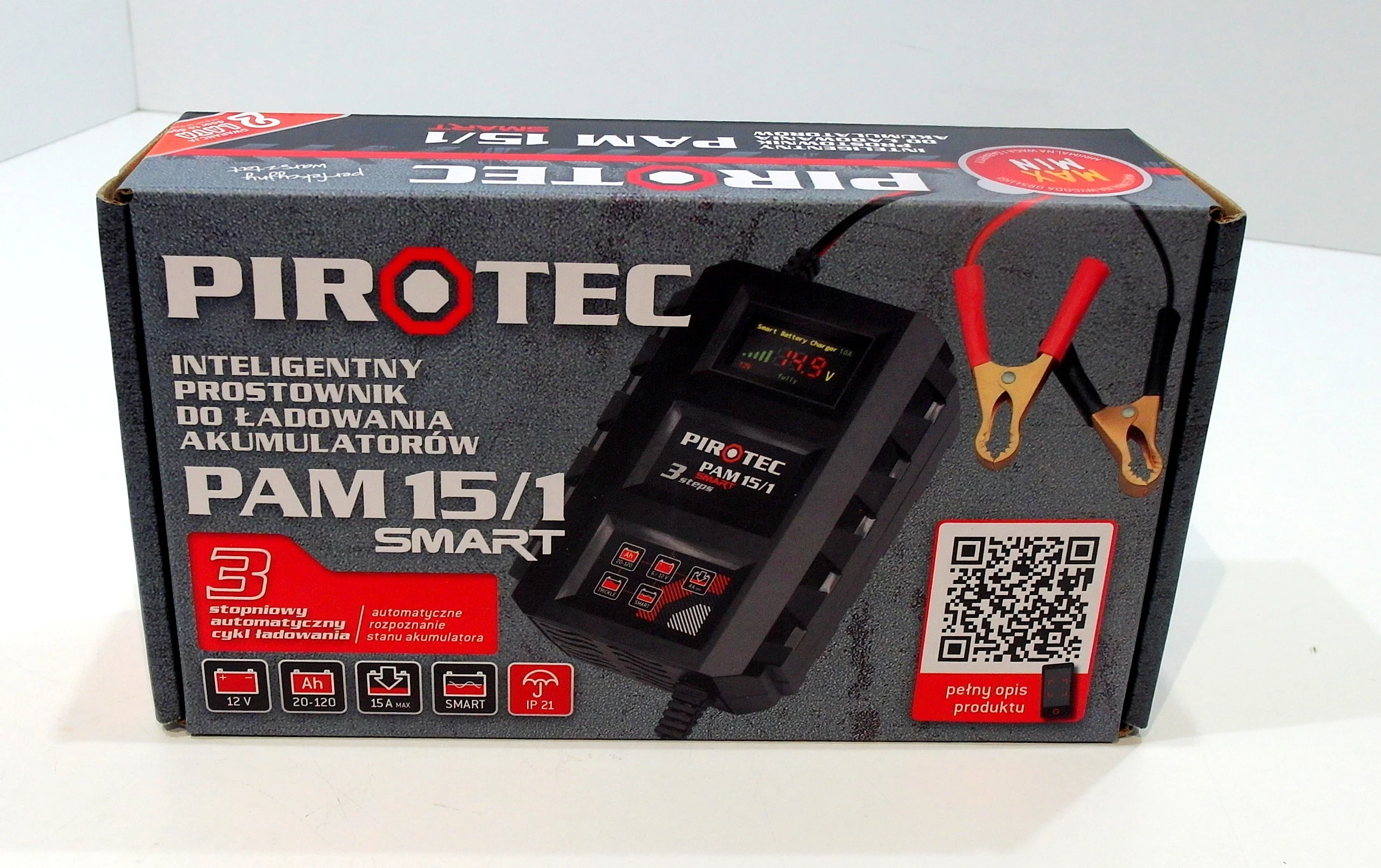 PROSTOWNIK MIKROPROCESOROWY PAM 15/1 SMART PIROTE | Prostowniki ...