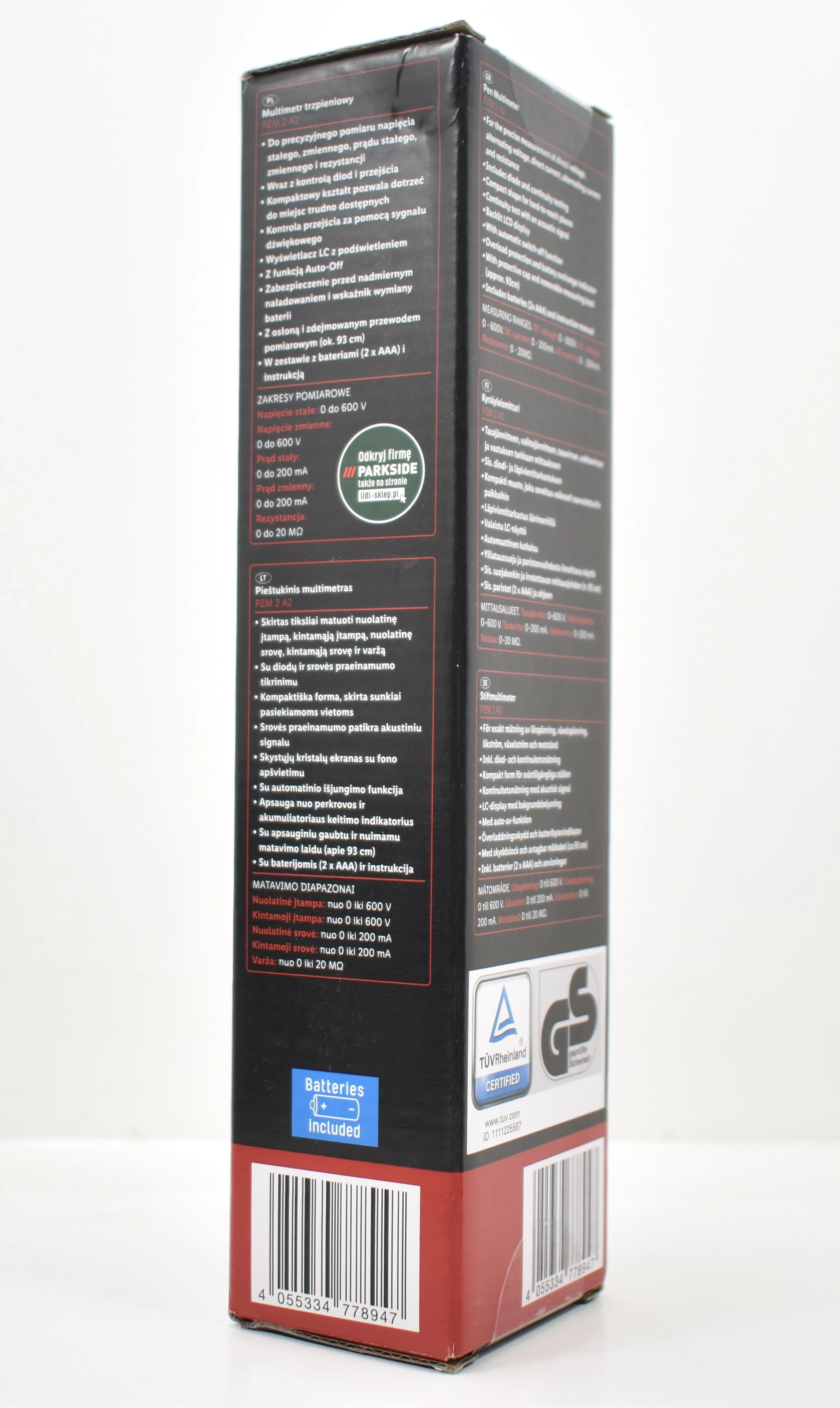 PARKSIDE MULTIMETR TRZPIENIOWY PZM 2 A2 | Elektronika | Loombard.pl