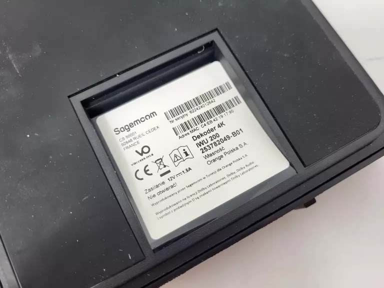 DEKODER 4K SAGEMCOM ORANGE IWU 200 | Pozostałe | Loombard.pl