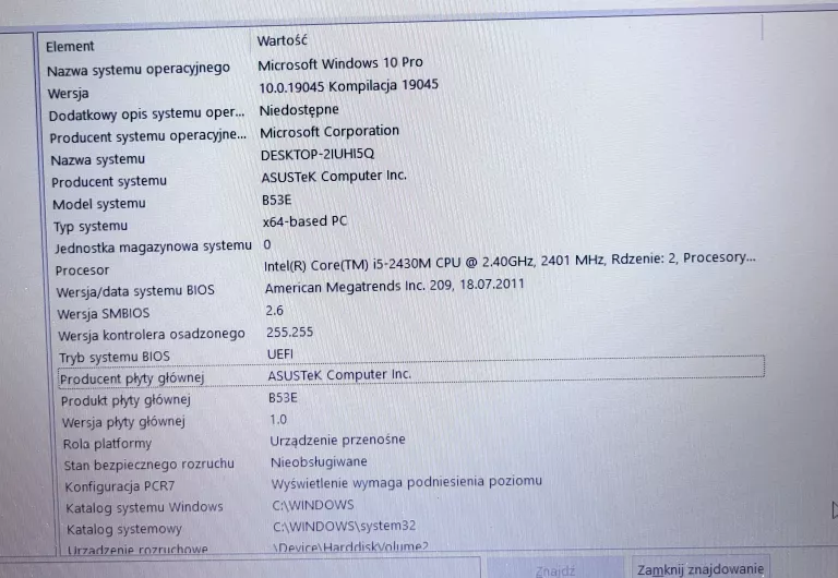 LAPTOP ASUS PRO B53E | Asus | Loombard.pl