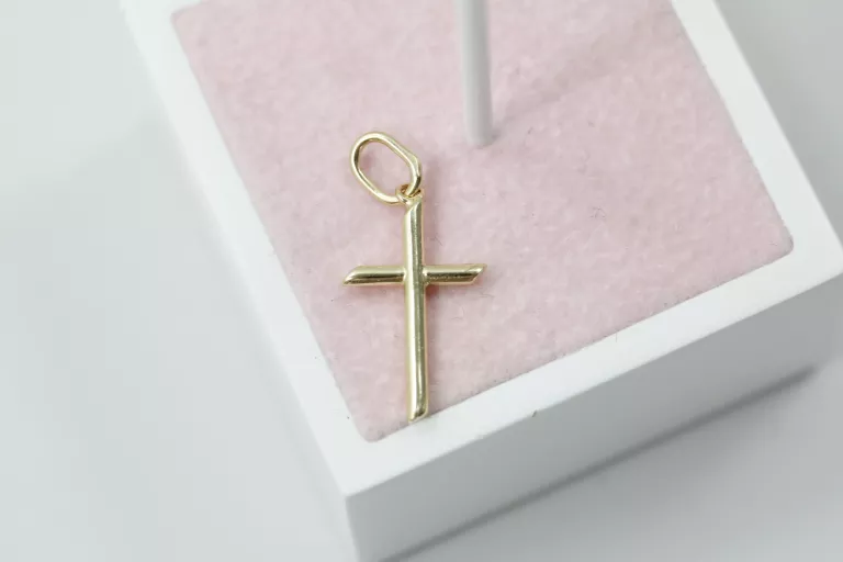 ZŁOTA ZAWIESZKA KRZYŻYK PR.585 0,84G | Wisiorki | Loombard.pl