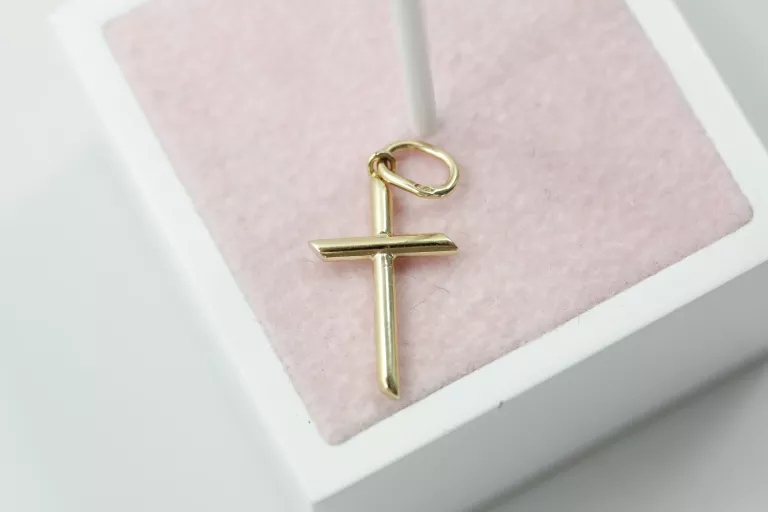 ZŁOTA ZAWIESZKA KRZYŻYK PR.585 0,84G | Wisiorki | Loombard.pl