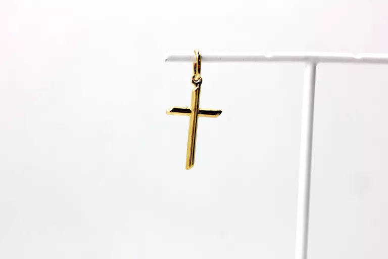 ZŁOTA ZAWIESZKA KRZYŻYK PR.585 0,84G | Wisiorki | Loombard.pl