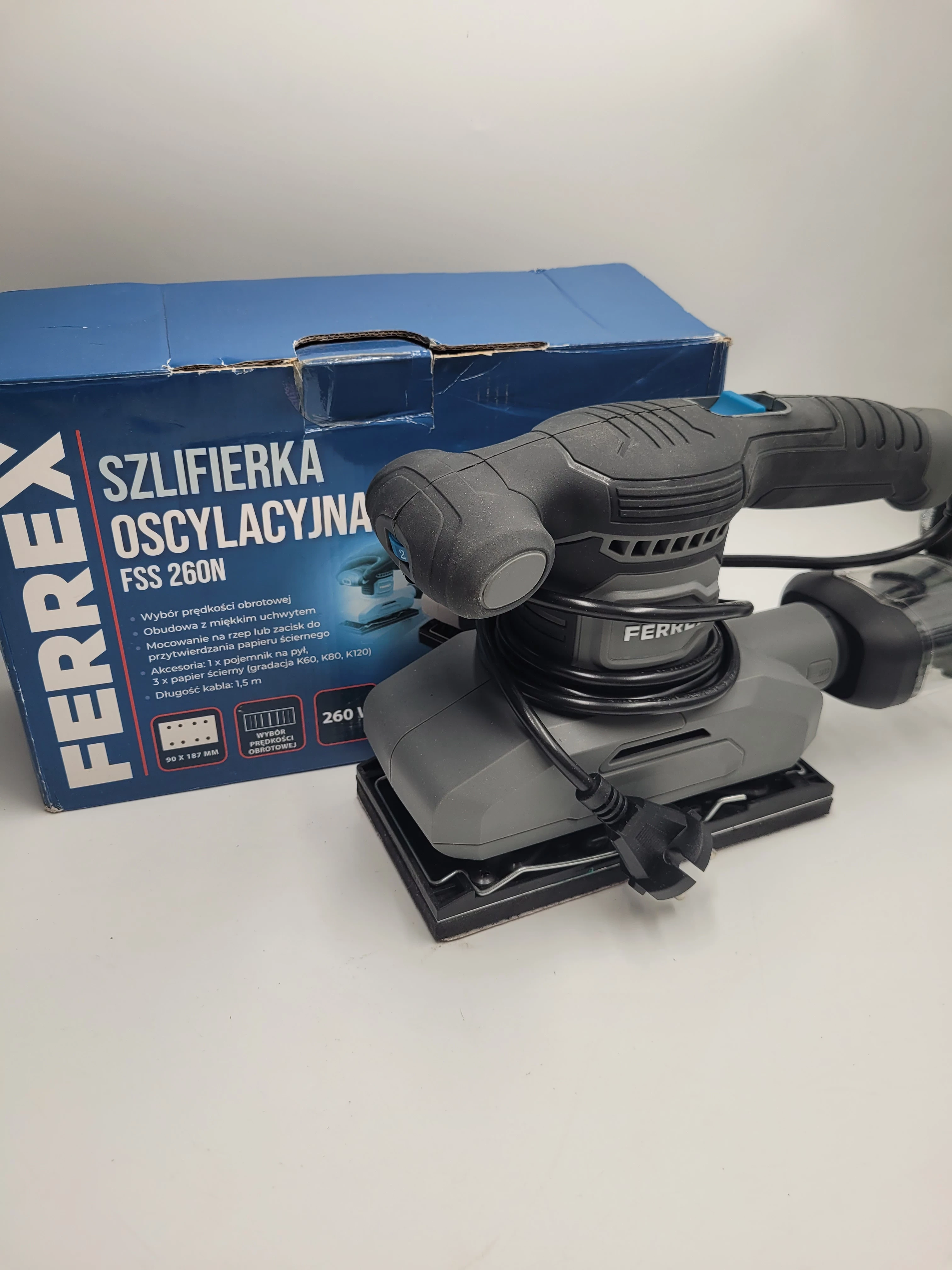 SZLIFIERKA OSCYLACYJNA FERREX FSS 260N USZKODZONA | Szlifierki ...