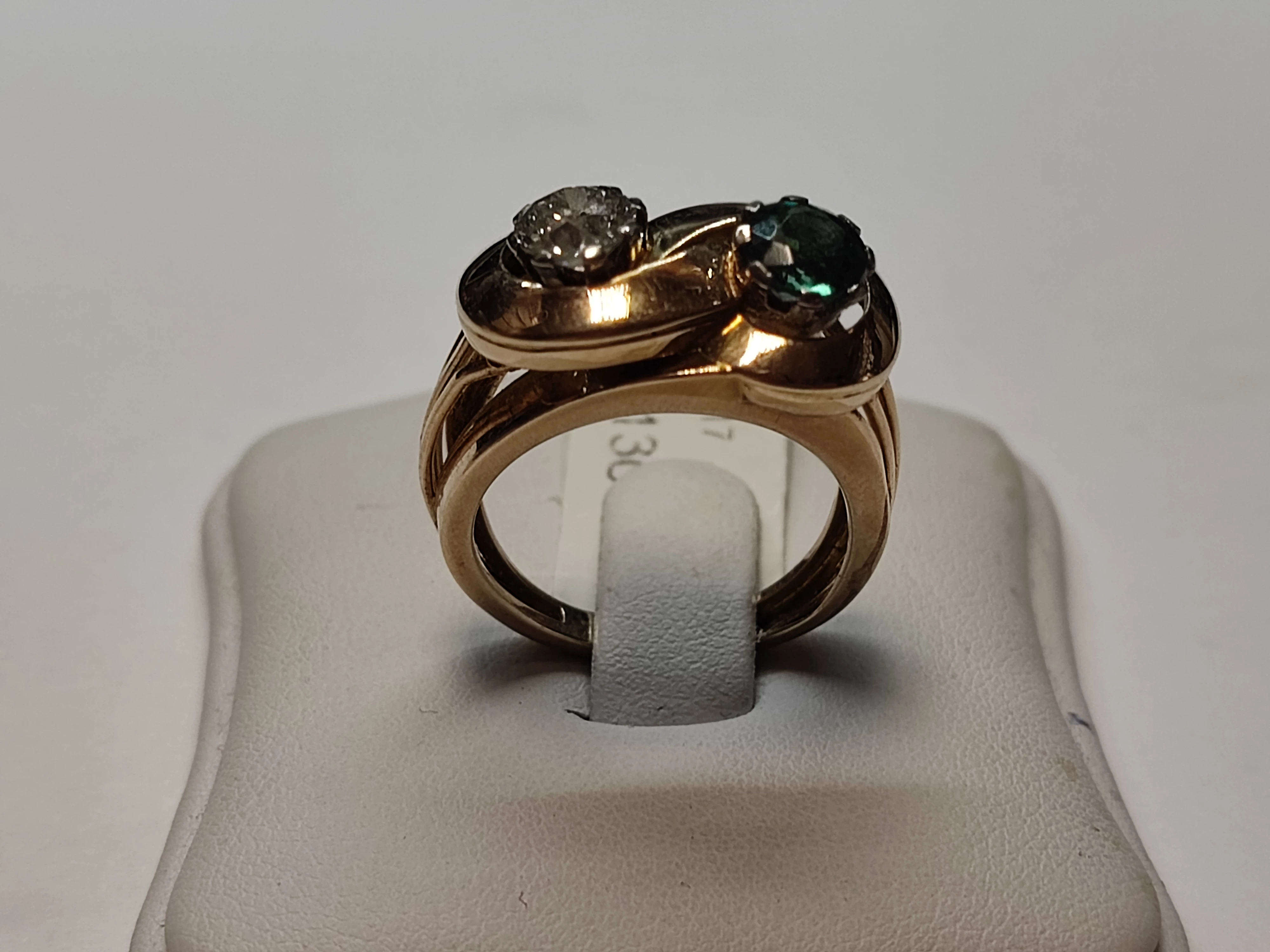 BRYLANT PIERŚCIONEK 7,95G 585 CERTYFIKAT | Pierścionki, obrączki ...