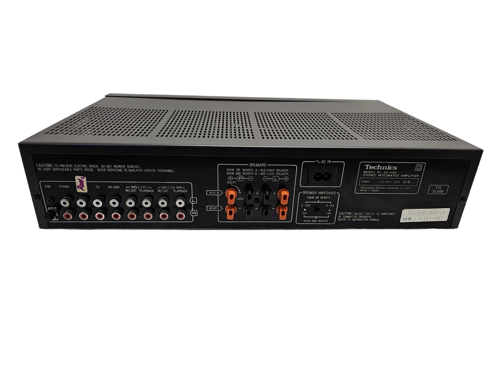 TECHNICS SU-V40 /KULTOWY WZMACNIACZ /380 W | Wzmacniacze | Loombard.pl