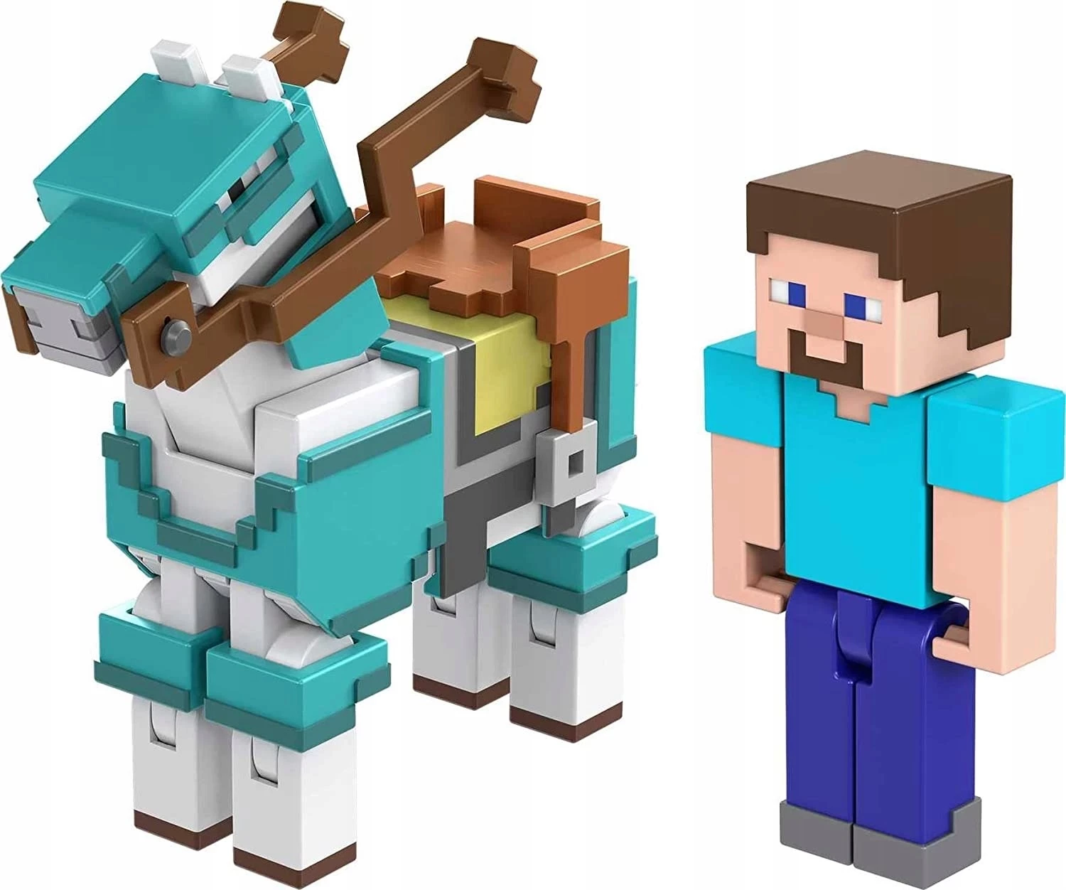 MINECRAFT ZESTAW 2 FIGUREK FIGURKA STEVE + KOŃ | Figurki | Loombard.pl