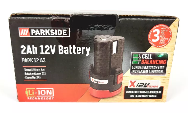 BATERIA PARKSIDE PAPK 12A3 MAŁA | Akumulatory do elektronarzędzi ...