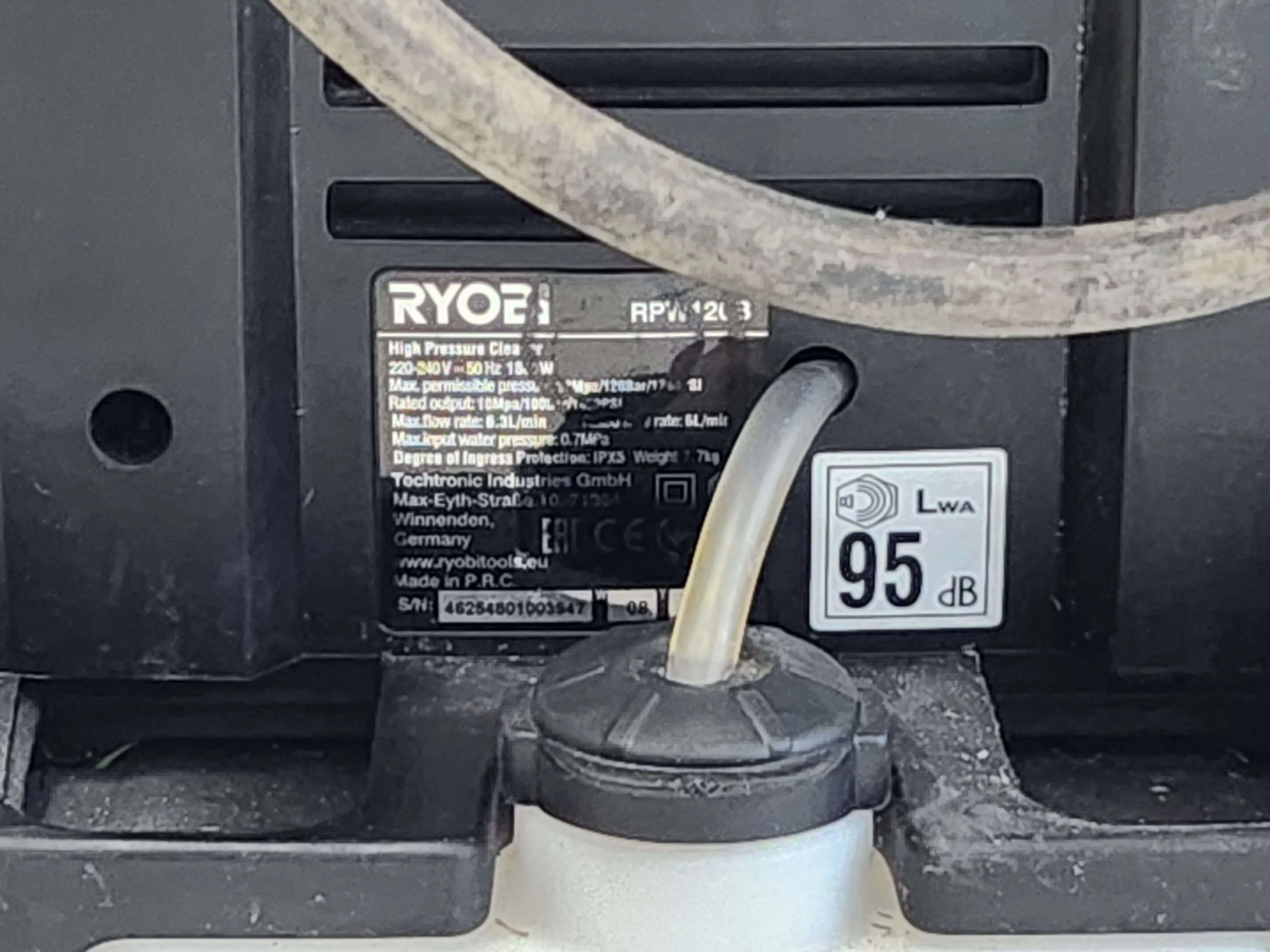 MYJKA CIŚNIENIOWA RYOBI RPW120B 1800W 120BAR 380L | Myjki ciśnieniowe ...