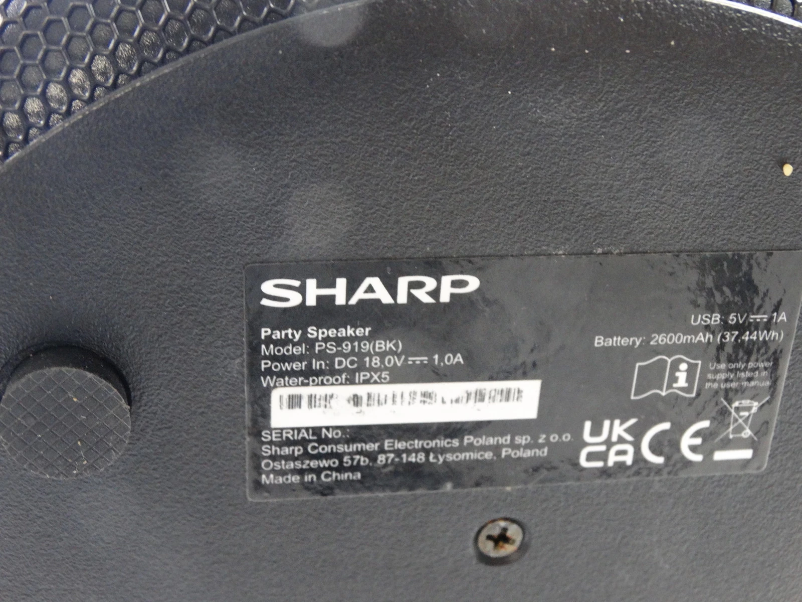 GŁOŚNIK SHARP PS-919BK | Głośniki przenośne | Loombard.pl