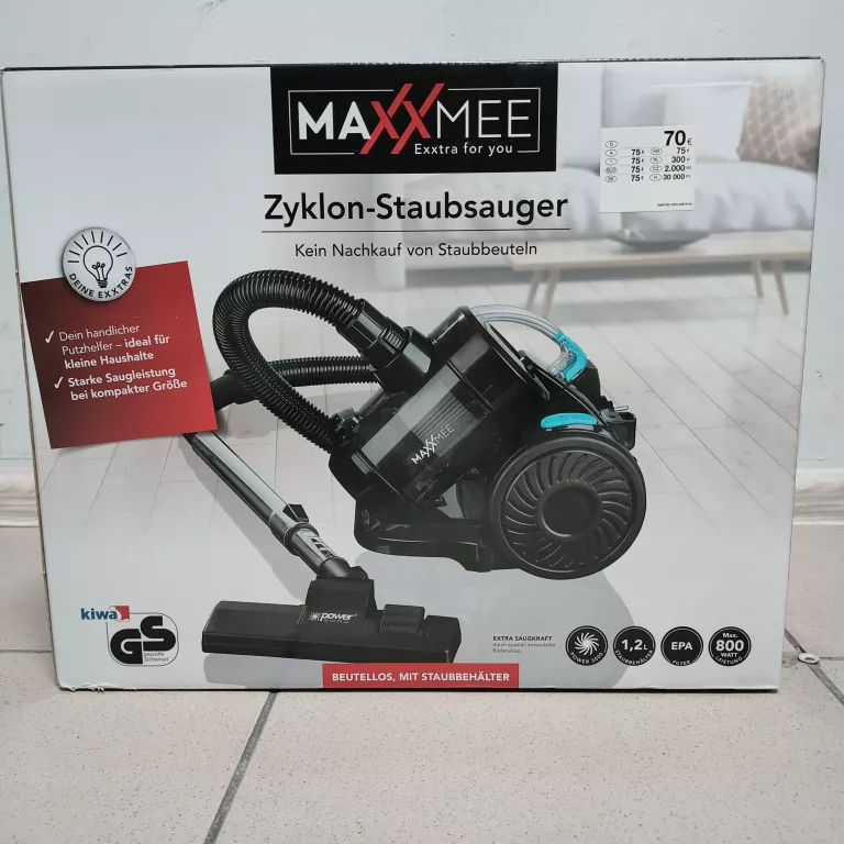 ODKURZACZ BEZWORKOWY CYKLONOWY DO PODŁÓG I DYWANÓW MAXXMEE | Loombard.pl