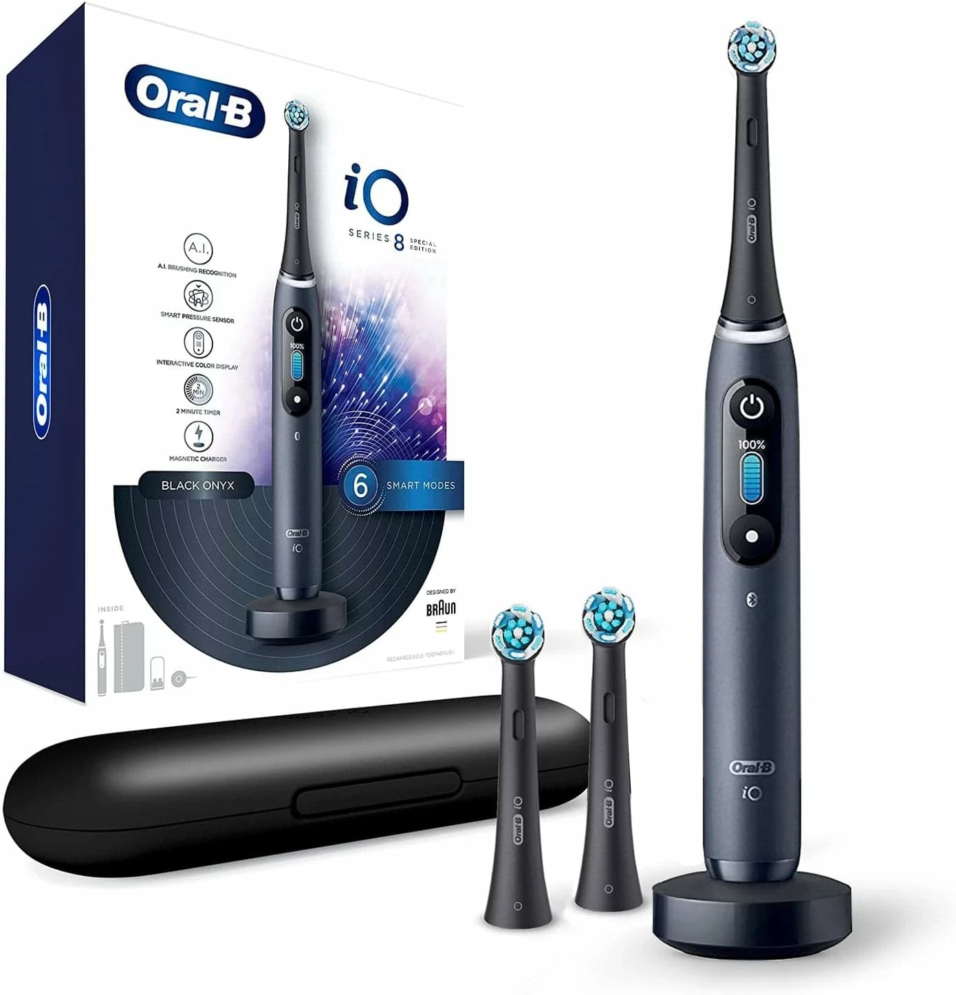 ORAL-B IO 8N BLACK ONYX SZCZOTECZKA ELEKTRYCZNA MAGNETYCZNA | Elektryczne | Loombard.pl