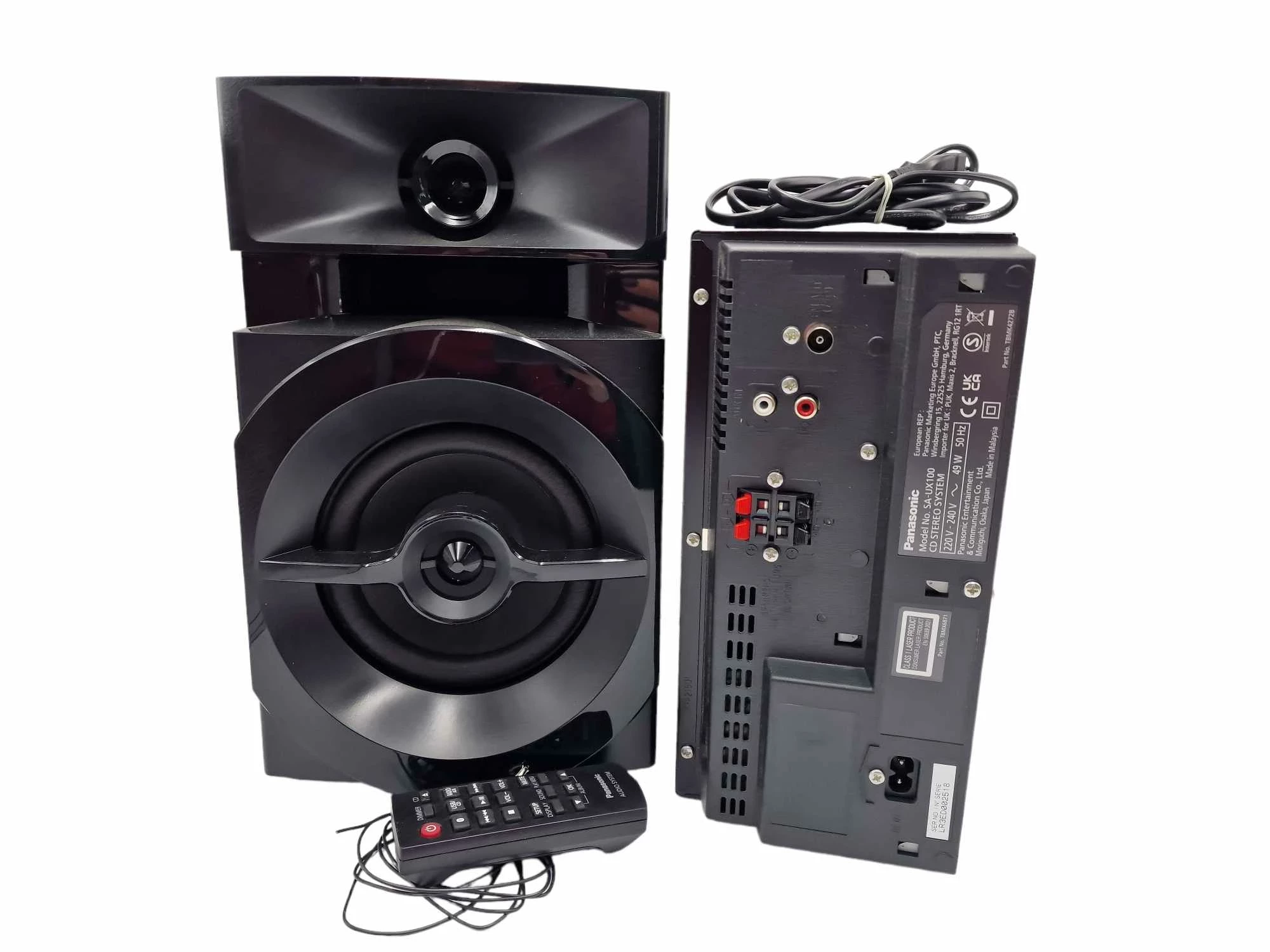 PANASONIC UX100 WIEŻA AUDIO USB BASS BT CD RADIO | Wieże stereo ...