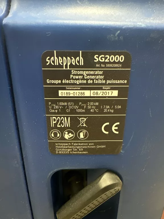 AGREGAT INWENTOROWY SCHEPPACH SG-2000 | Agregaty prądotwórcze | Loombard.pl AGREGAT INWENTOROWY SCHEPPACH SG-2000 | Agregaty prądotwórcze | Loombard.pl