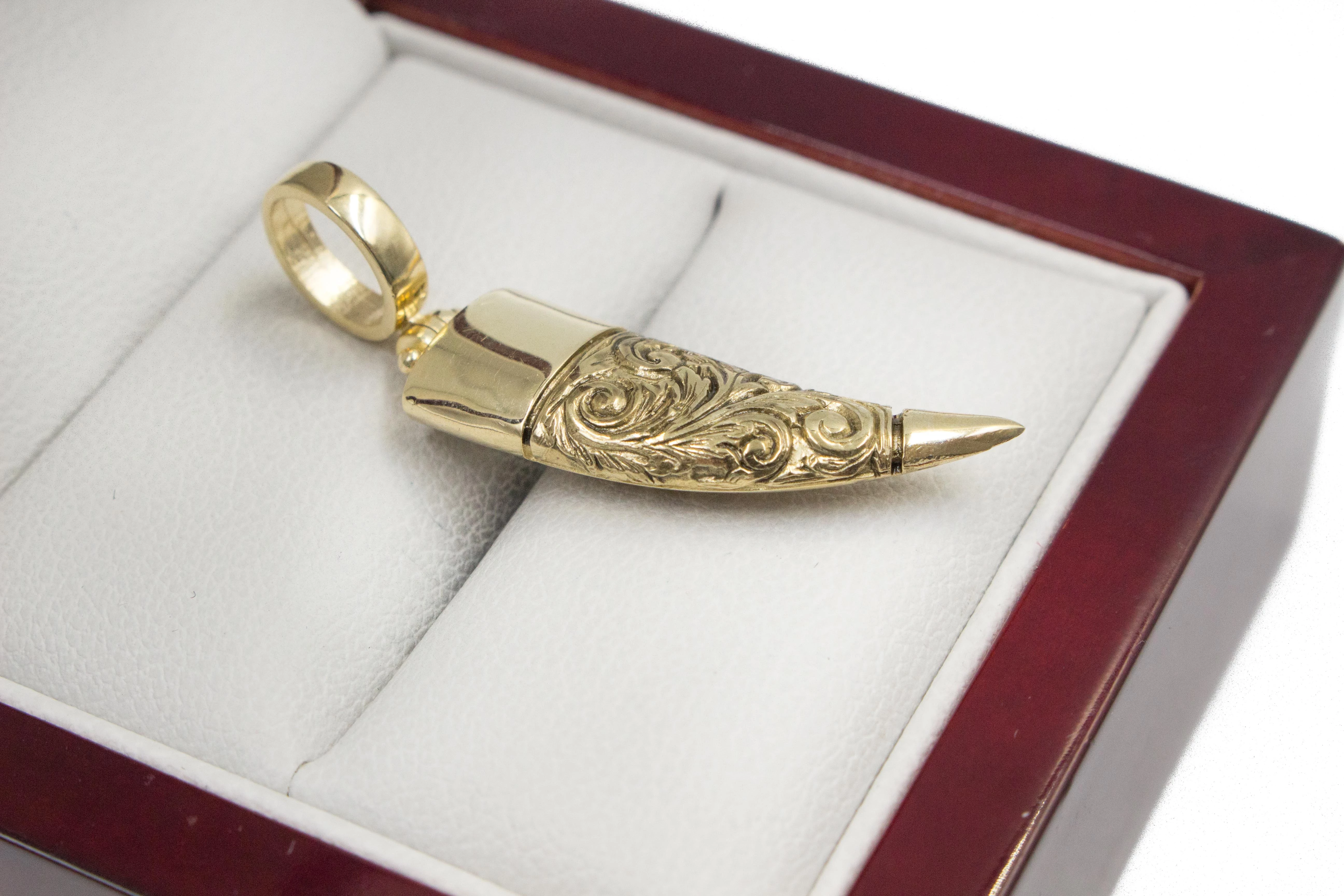 ZŁOTA ZAWIESZKA STYLIZOWANY KIEŁ Z02 P585 W3,84G DŁ4CM | Wisiorki | Loombard.pl