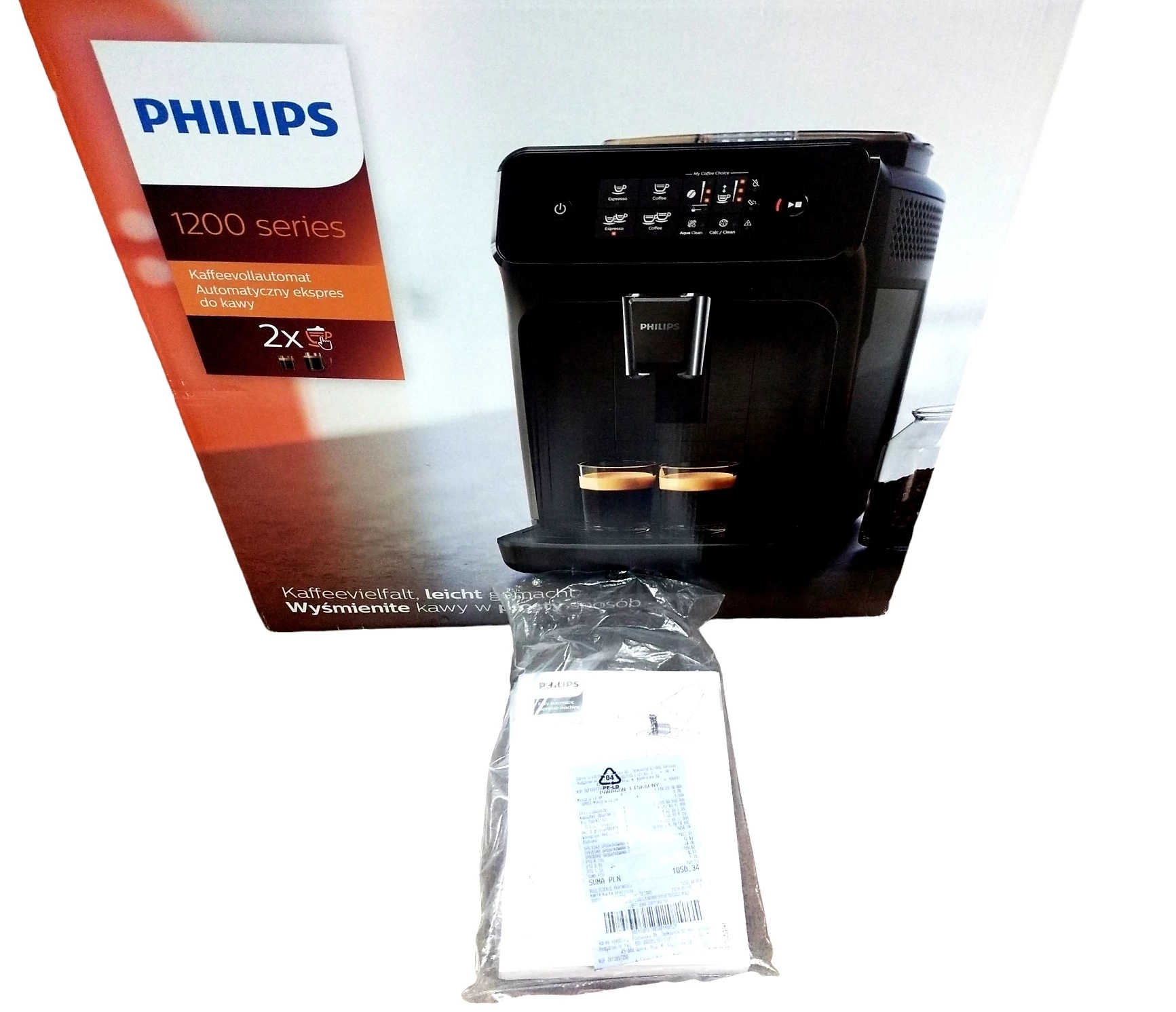 AUTOMATYCZNY EKSPRES CIŚNIENIOWY PHILIPS EP1200/00 1500 W CZARNY | Loombard.pl
