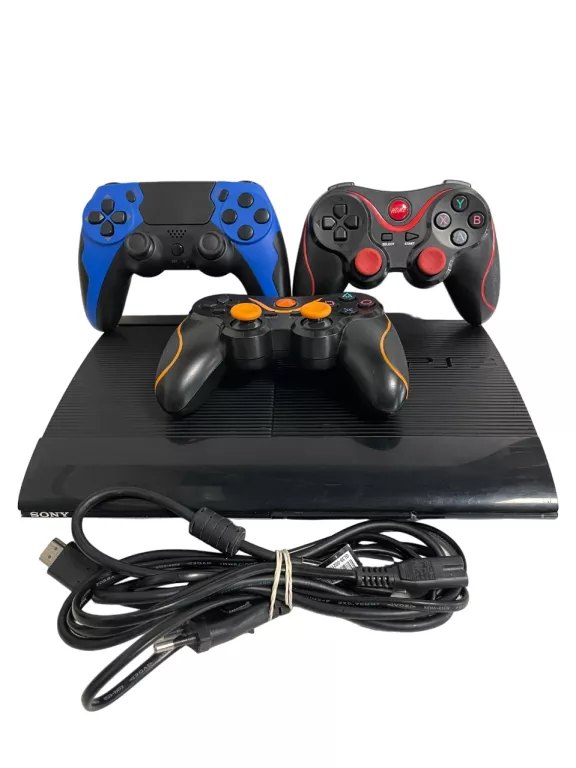 KONSOLA PS3 CECH 4004 OKABLOWANIE 3 NIEORYGINALNE PADY 500 GB