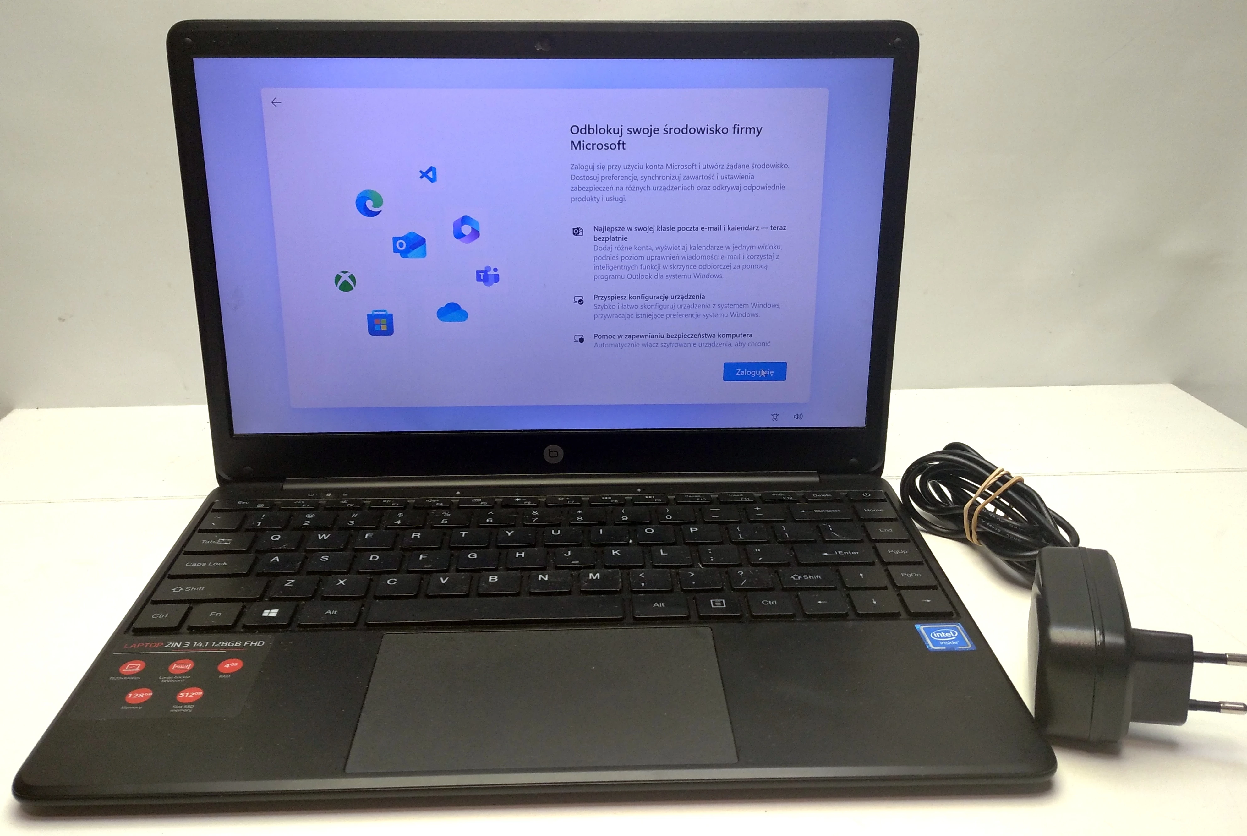 LAPTOP TECHBITE ZIN 3 14.1" N4020 4RAM / 128 SSD ZASILACZ WIN11 ...