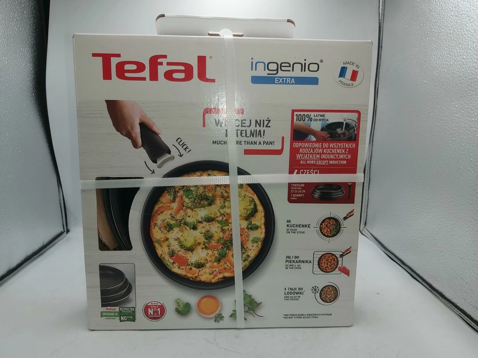 ZESTAW PATELNI TEFAL INGENIO EXTRA 4 EL. L1549153 KOMPLET!!! | Loombard.pl