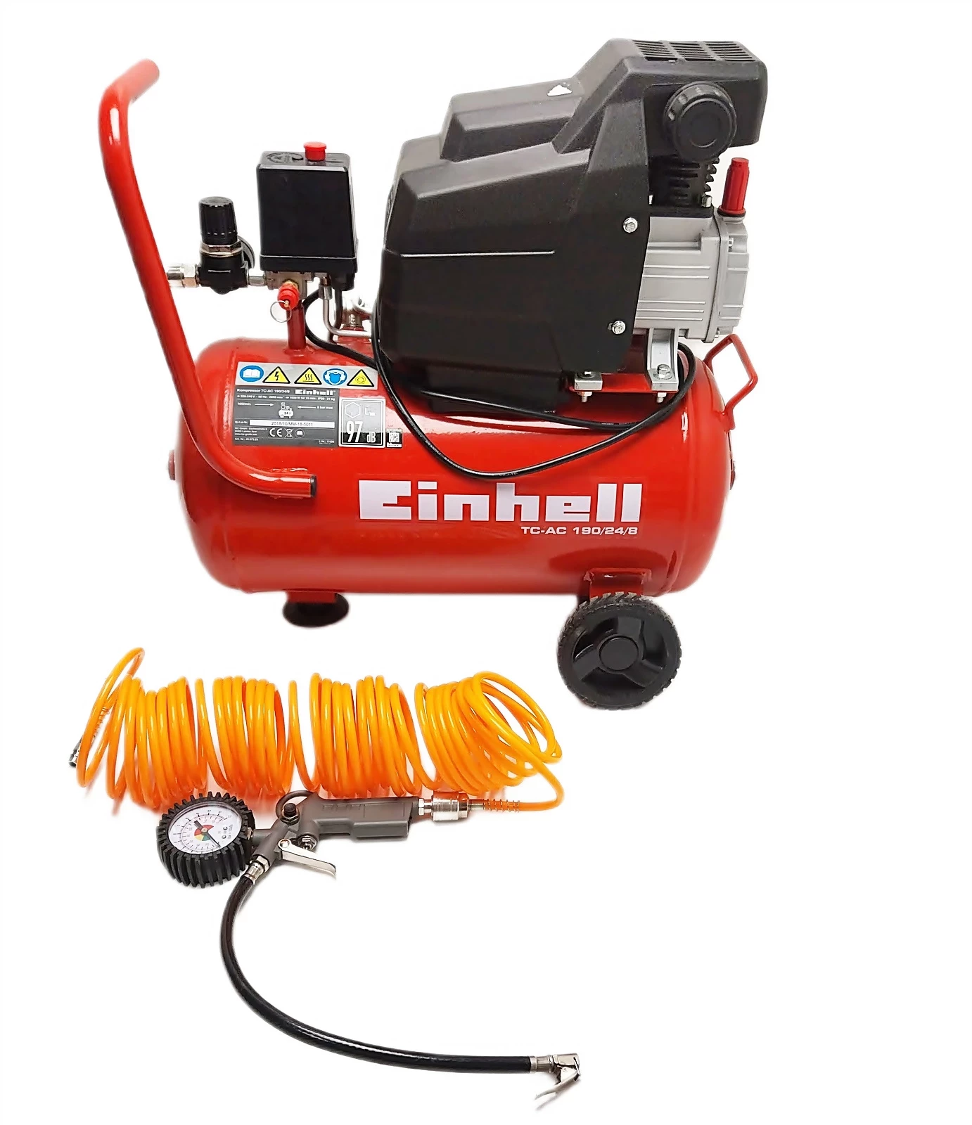 KOMPRESOR OLEJOWY EINHELL TC-AC 190/24/8 24L 8BAR + PARAGON | Kompresory | Loombard.pl