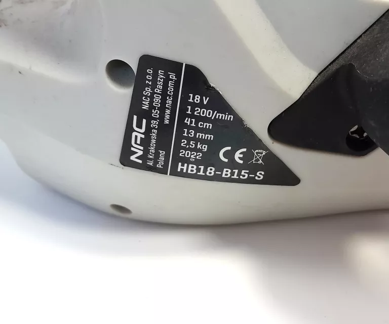 NOŻYCE AKUMULATOROWE DO ŻYWOPŁOTU NAC HB18-B15-S Z ŁADOWARKĄ | Loombard.pl