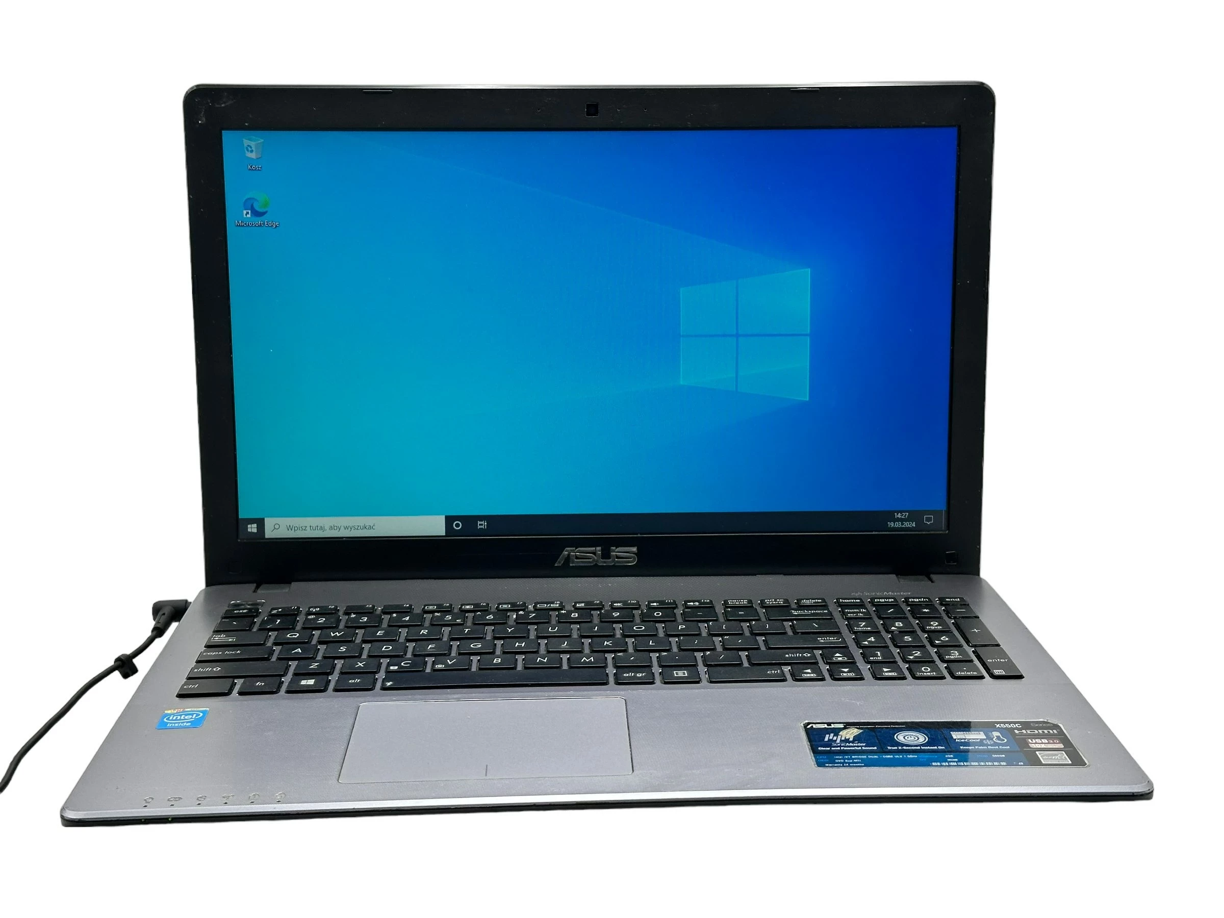 LAPTOP ASUS X550 15,6" INTEL CELERON 1007U 4/100GB | Laptopy | Loombard.pl
