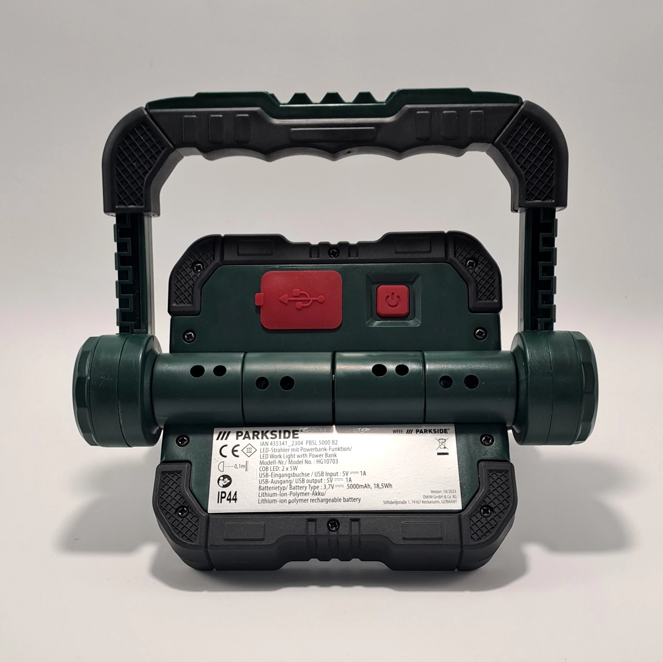 REFLEKTOR LED Z FUNKCJĄ POWERBANK PARKSIDE PBSL 5000 B2 KOMPLET ...
