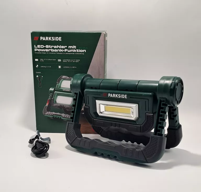 REFLEKTOR LED Z FUNKCJĄ POWERBANK PARKSIDE PBSL 5000 B2 KOMPLET ...
