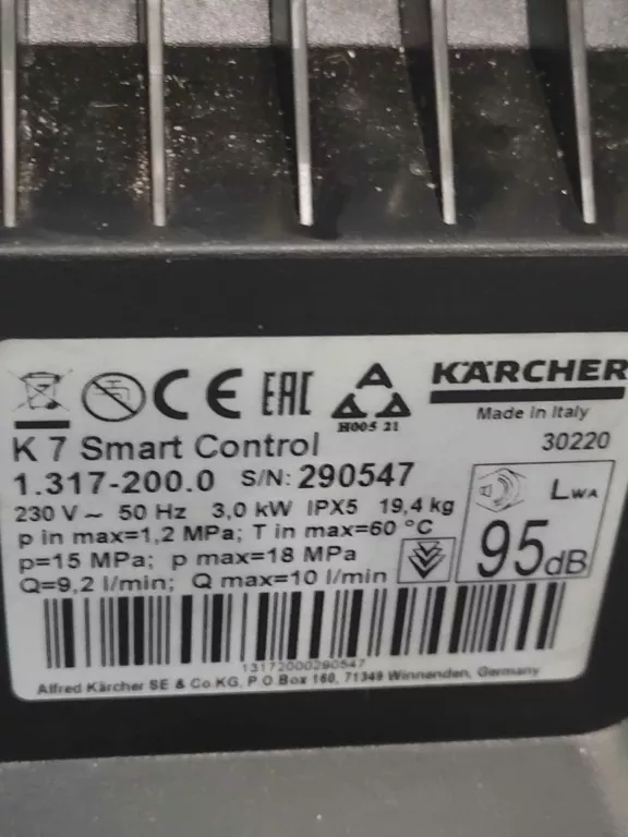 MYJKA CIŚNIENIOWA KARCHER K7 SMART CONTROL | Myjki ciśnieniowe ...