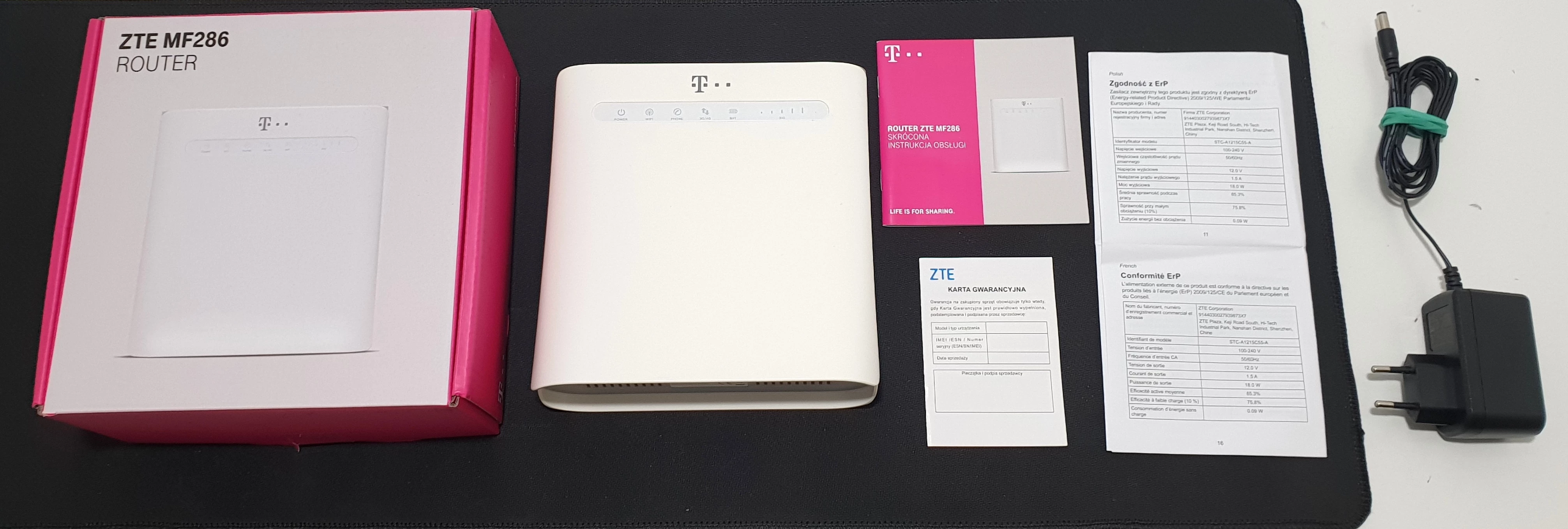 ROUTER ZTE MF286 NA KARTĘ SIM DO 300 MB/S | Routery mobilne | Loombard.pl