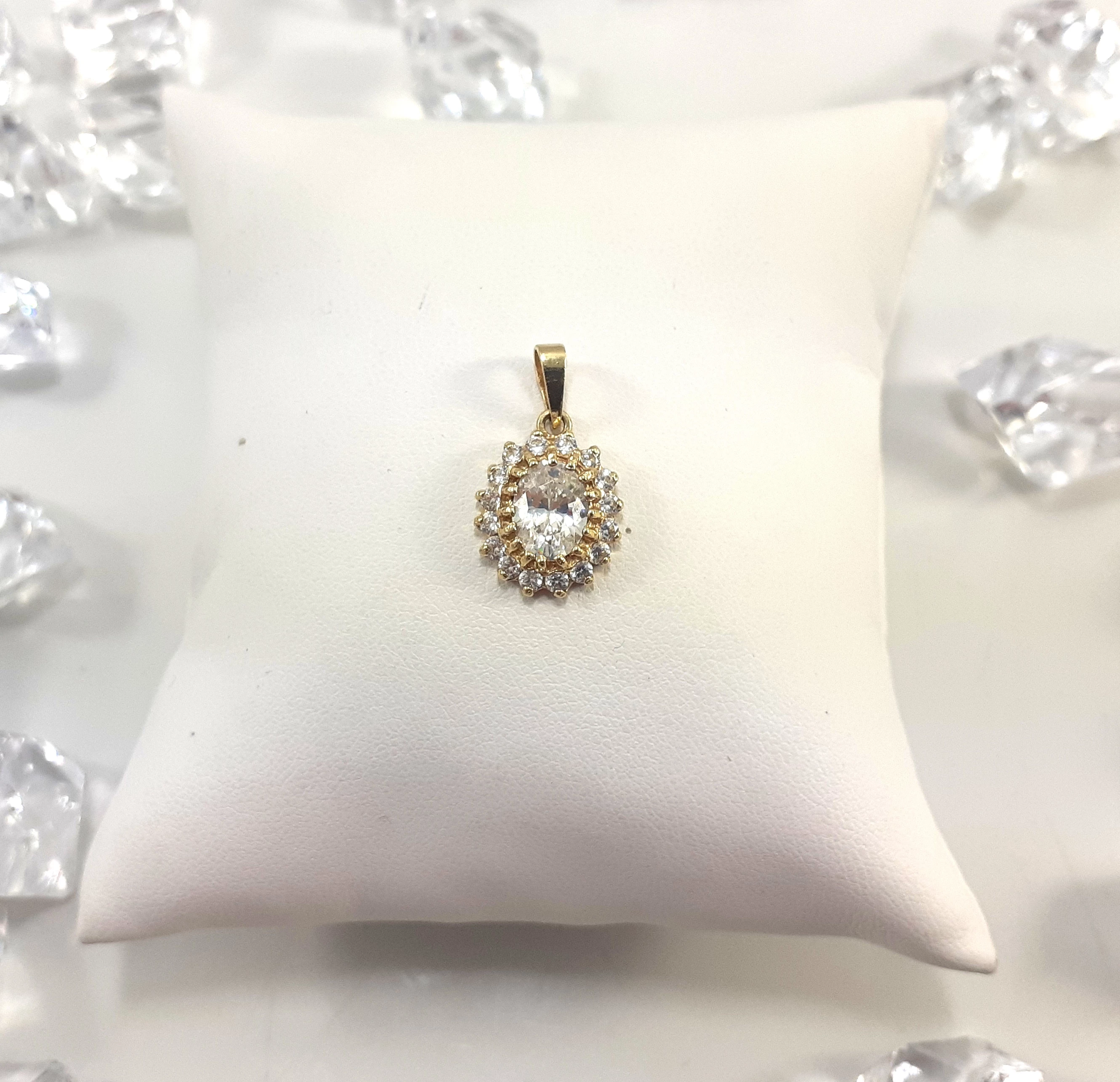 ZŁOTA ZAWIESZKA Z CYRKONIAMI P585 2,3G | Wisiorki | Loombard.pl