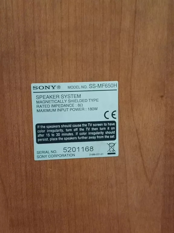 KOLUMNY SONY SS-MF650H + AMPLITUNER | Stereo | Loombard.pl