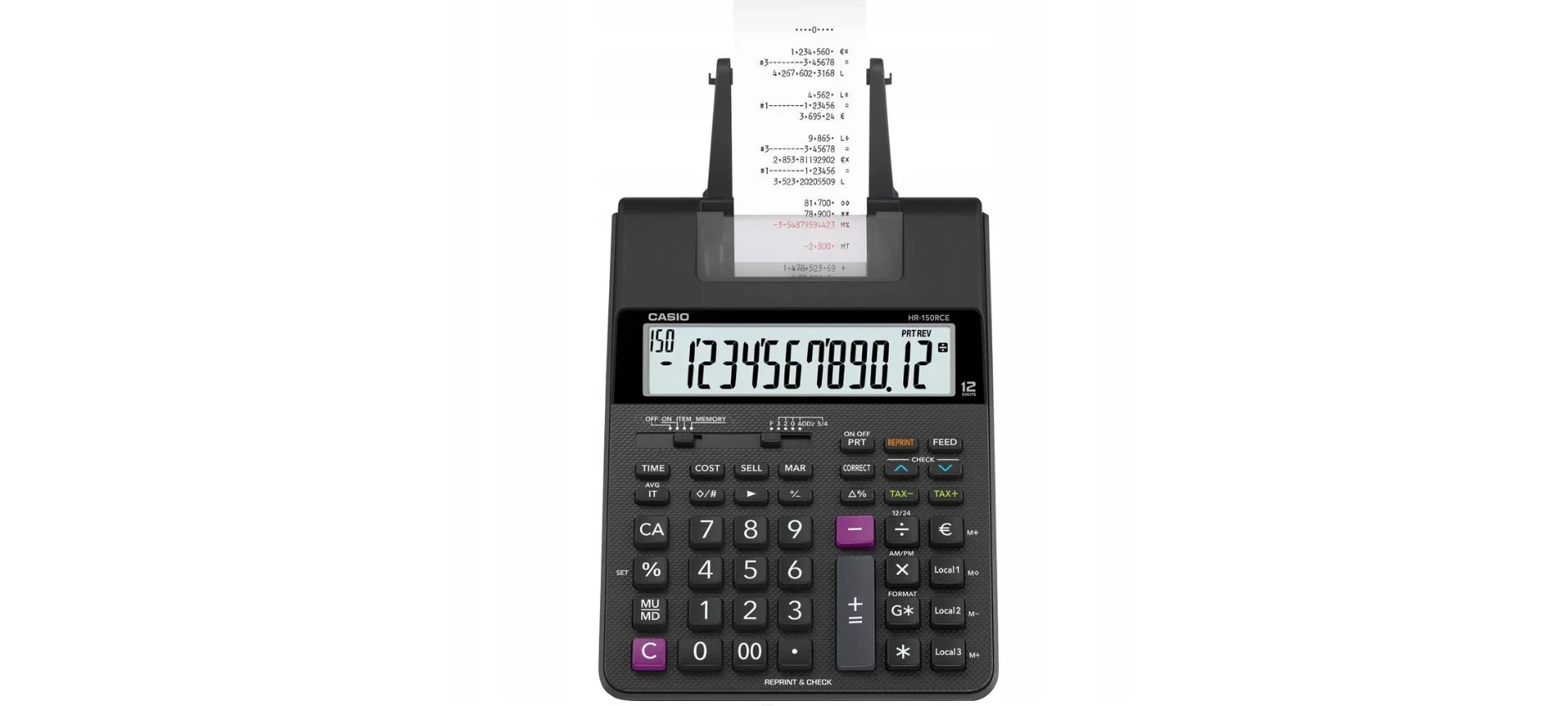 KALKULATOR Z DRUKARKĄ CASIO HR-150RCE | Kalkulatory | Loombard.pl
