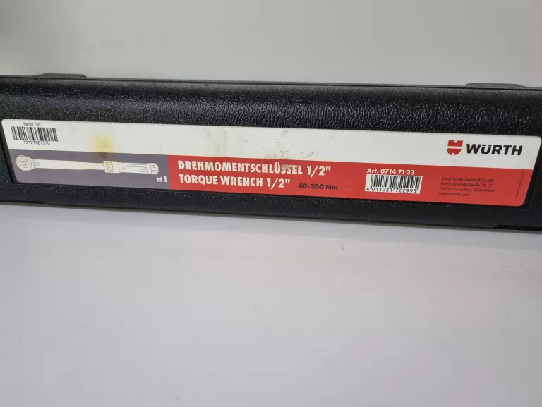 WURTH KLUCZ DYNAMOMETRYCZNY 40-200NM 1/2" | Klucze | Loombard.pl