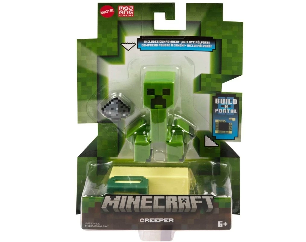 MINECRAFT CREEPER FIGURKA PODSTAWOWA HMB20 MATTEL | Figurki | Loombard.pl