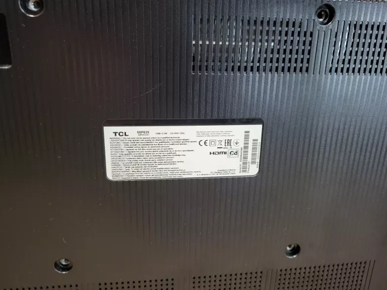 TELEWIZOR TCL 58P635 58 CALI LED 4K GOOGLE TV SMART DVB-T2 HEVC WIFI ...