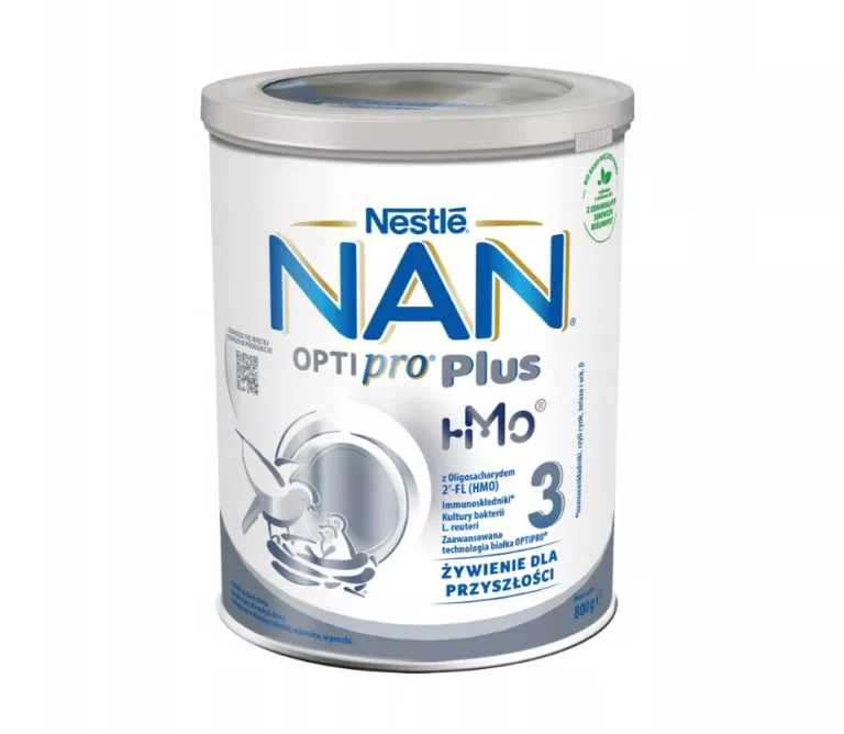 NAN OPTIPRO PLUS 3 MLEKO MODYFIKOWANE DLA DZIECI PO 1 ROKU ŻYCIA 800 G ...