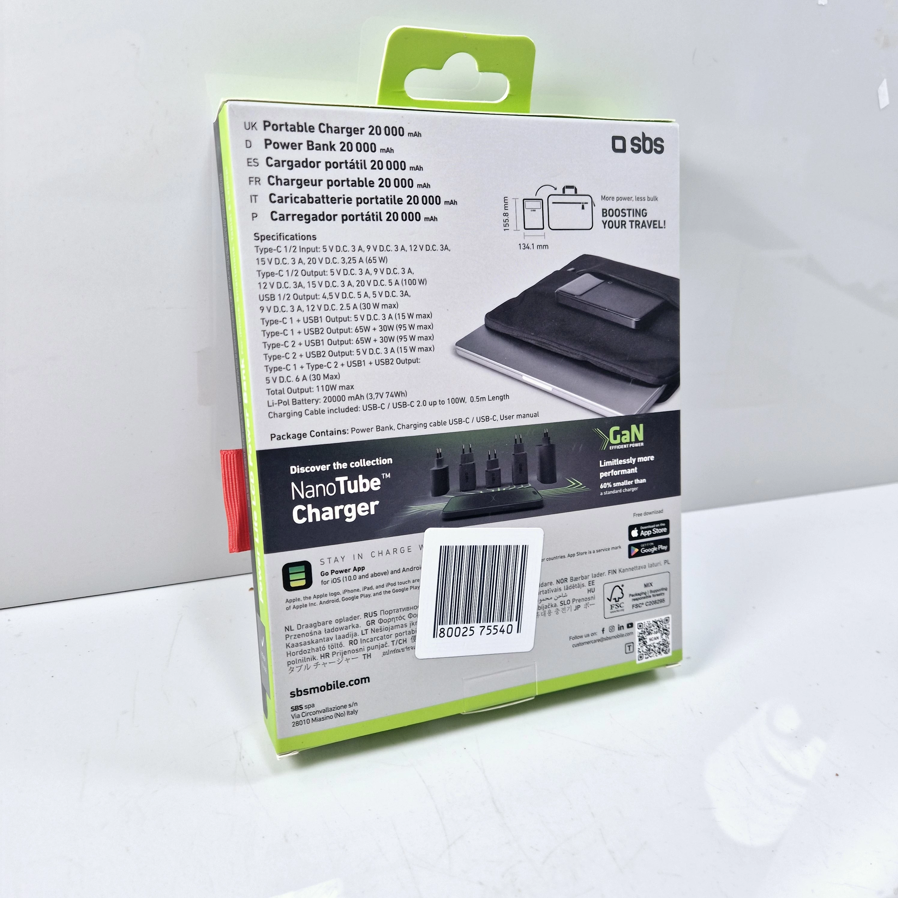 POWERBANK SBS POWER LITE LCD 20000 MAH 100W DELIVERY CZARNY ...