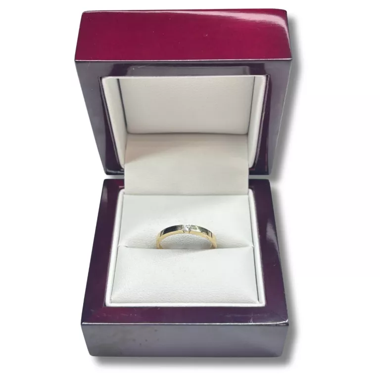 DELIKATNY ZŁOTY PIERŚCIONEK 585 (14K) 1,53G ROZ.15 | Pierścionki, obrączki | Loombard.pl