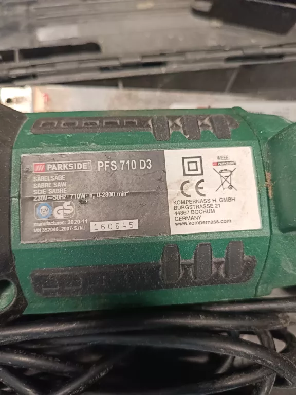 PARKSIDE PFS 710 D3 WALIZKA LISI OGON / PILA SZABLISTA | Piły szablaste ...