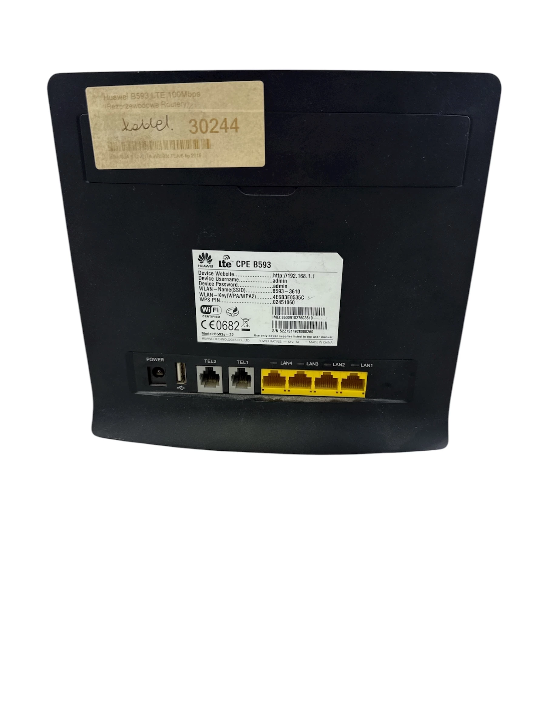 ACCESS POINT, ROUTER HUAWEI B593S-22 802.11N (WI-FI 4) 4G LTE NA KARTĘ ...